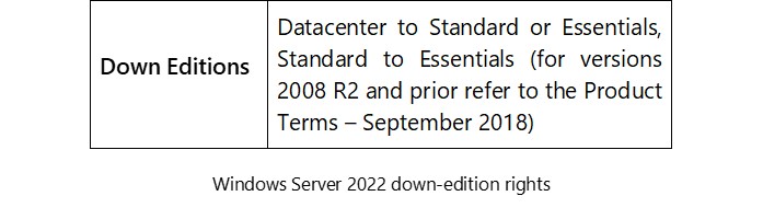 Downgrade and down-edition rights - LicenseVerse