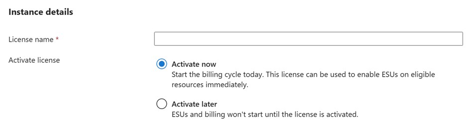 Creating an ESU license (Purchasing ESUs) - LicenseVerse