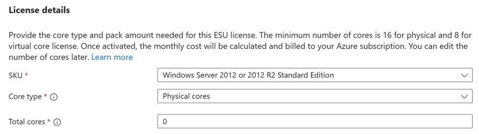 Creating an ESU license (Purchasing ESUs) - LicenseVerse