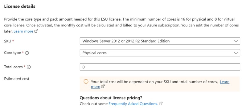 Creating an ESU license (Purchasing ESUs) - LicenseVerse