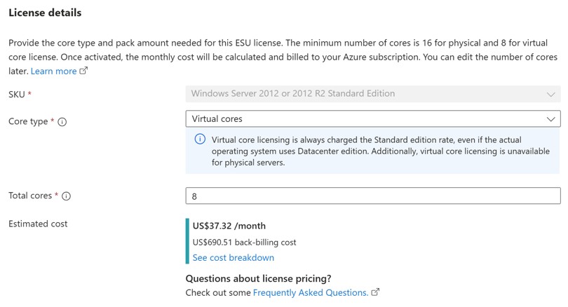 Creating an ESU license (Purchasing ESUs) - LicenseVerse