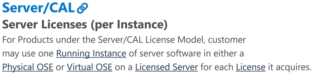 Server/CAL licensing model - LicenseVerse